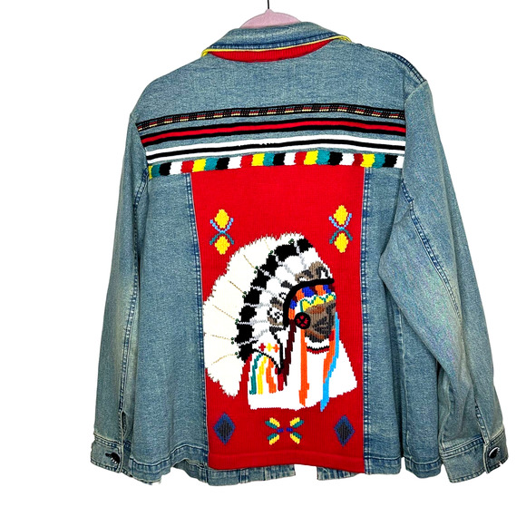 berek | Jackets & Coats | Berek Knitted Native American Denim Jacket ...